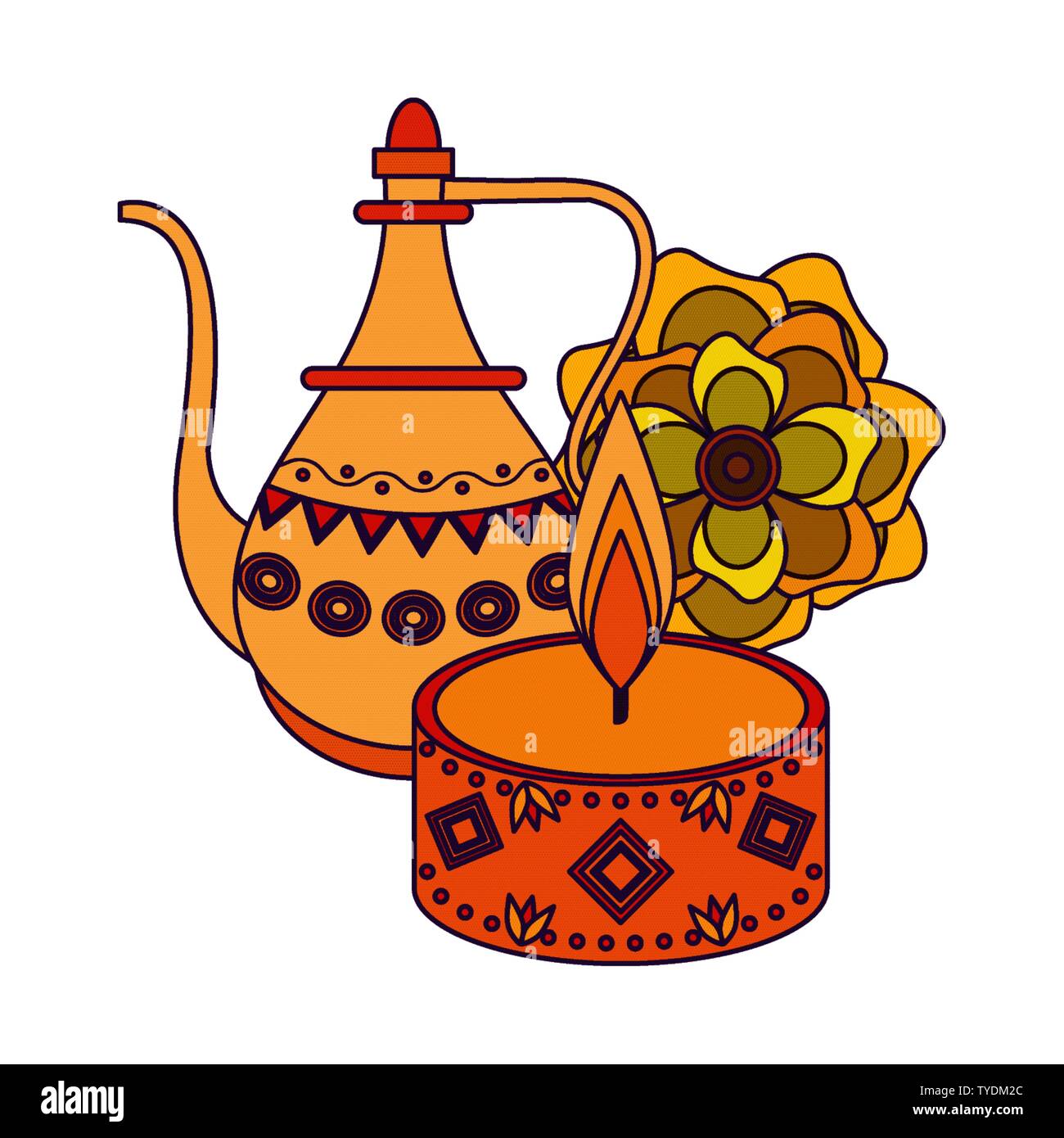 indian traditional teapot icon cartoon Stock Vector Image & Art - Alamy