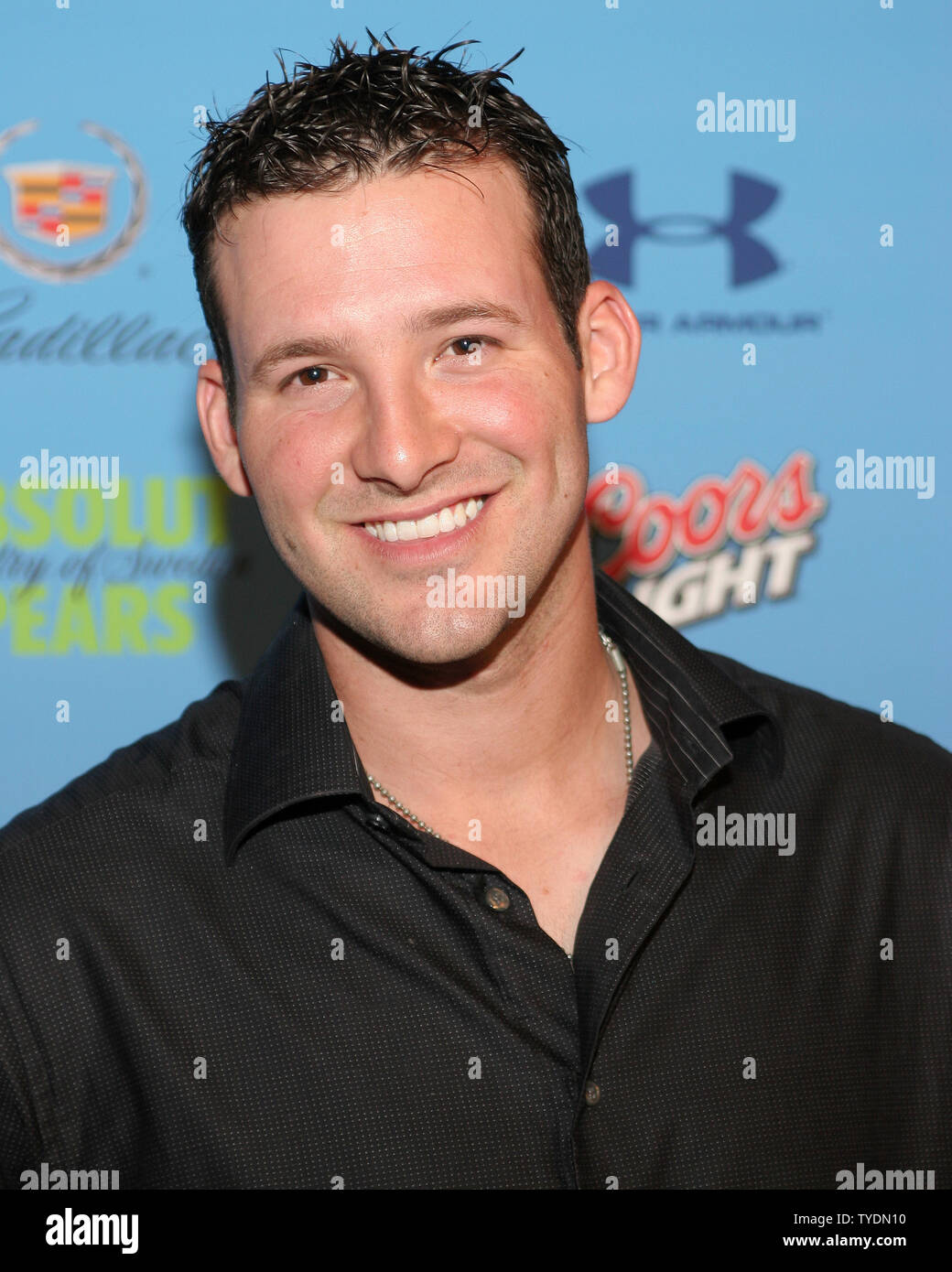 Tony Romo arrives for the Hotel De Maxim Super Bowl party at the ...