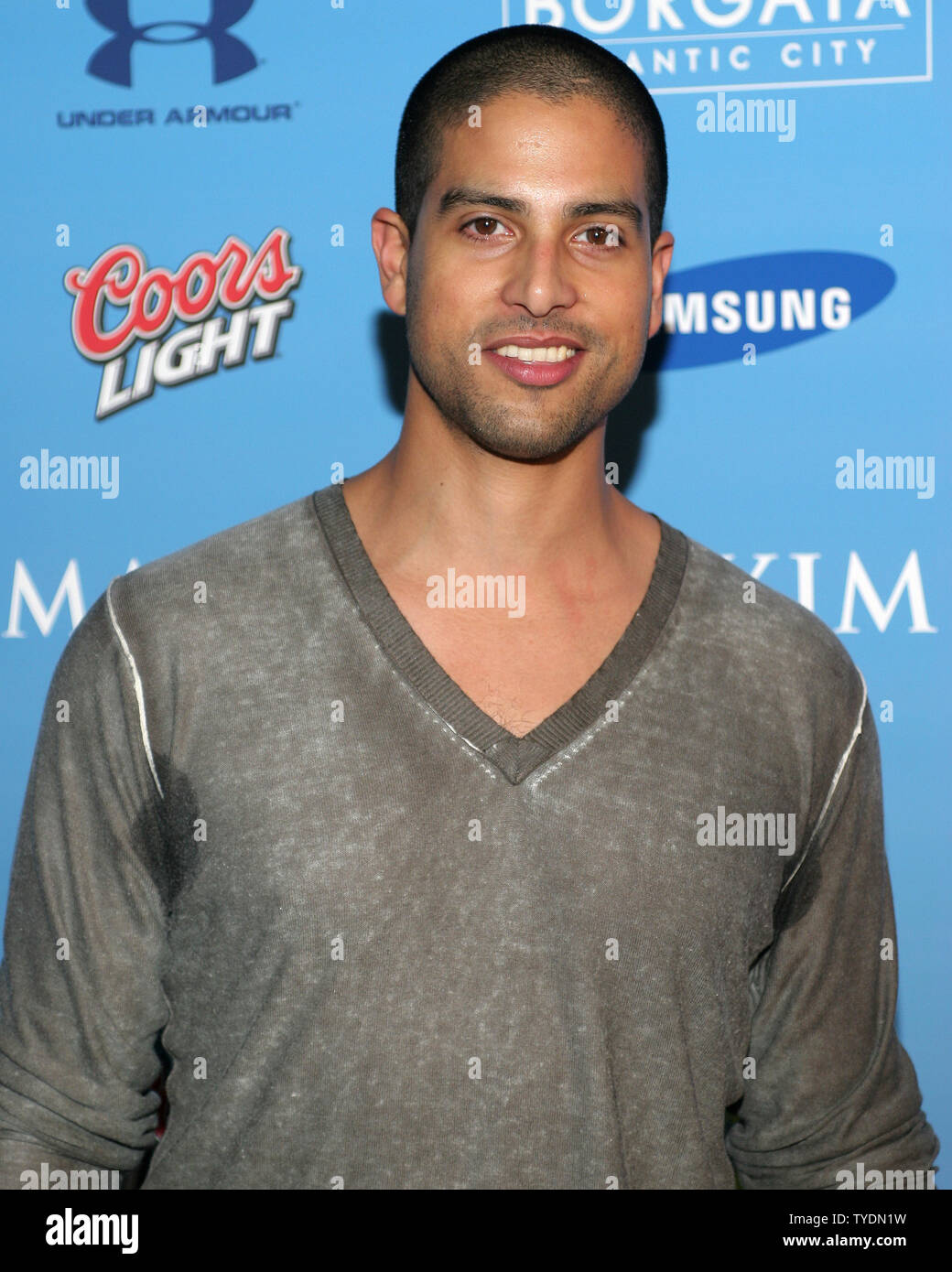 Adam Rodriguez arrives for the Hotel De Maxim Super Bowl party at the ...