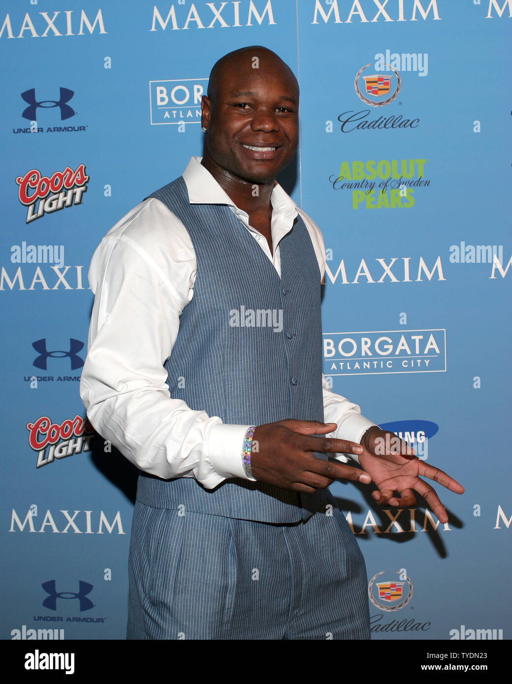 Tennessee Titans Keith Bullock arrives for the Hotel De Maxim Super ...