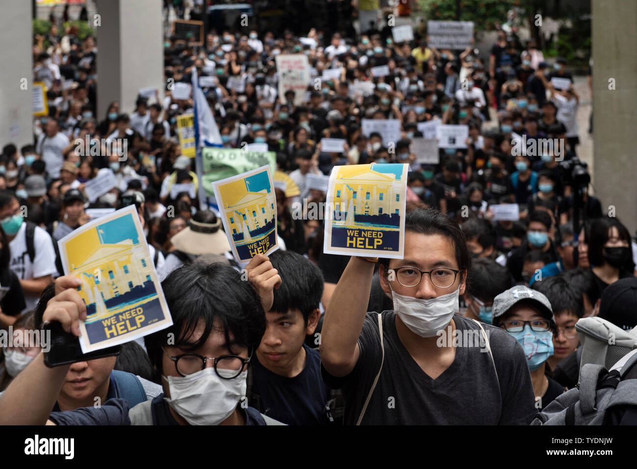 Protest against chinese president xi jinping hi-res stock photography ...