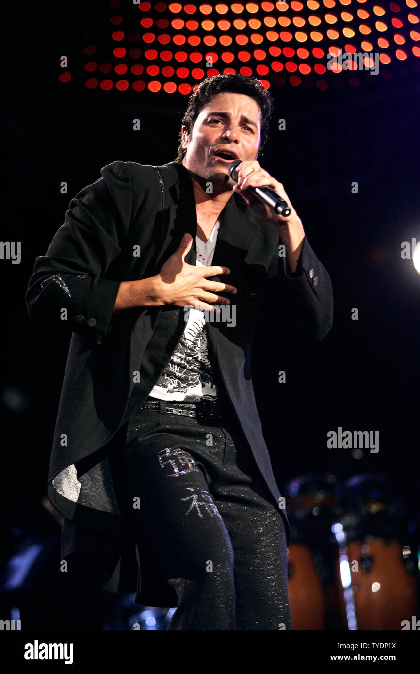 Puerto Rican pop singer Chayanne performs in concert at the American ...
