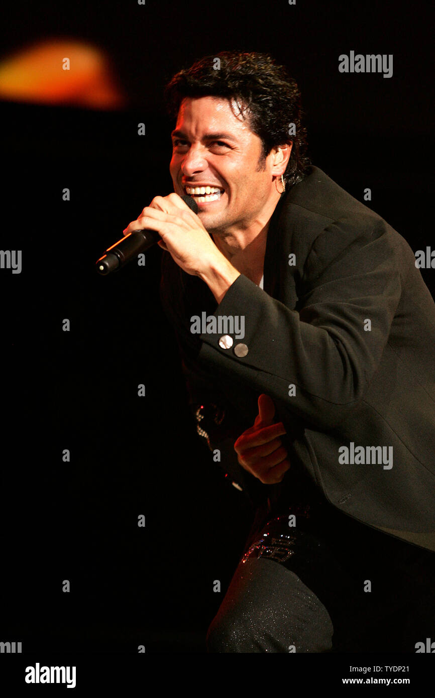 Puerto Rican pop singer Chayanne performs in concert at the American ...