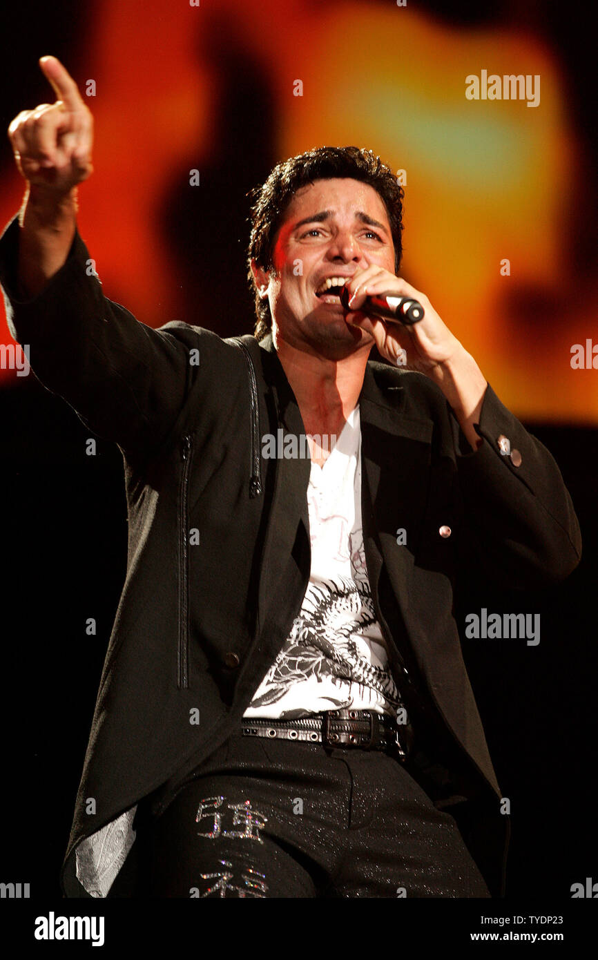 Puerto Rican pop singer Chayanne performs in concert at the American ...