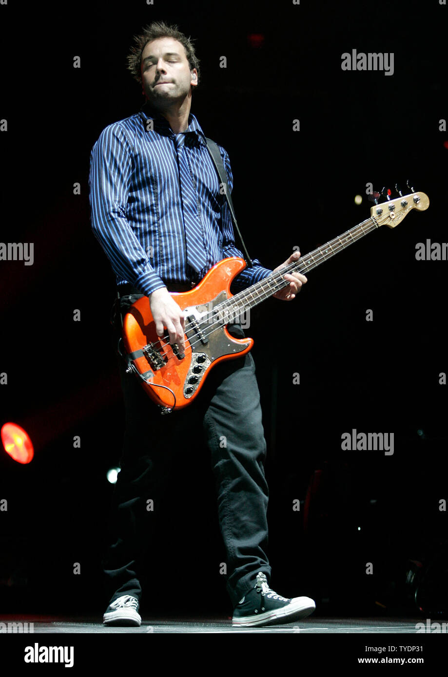 Chris Wolstenholme with Muse performs in concert at the Bank Atlantic ...