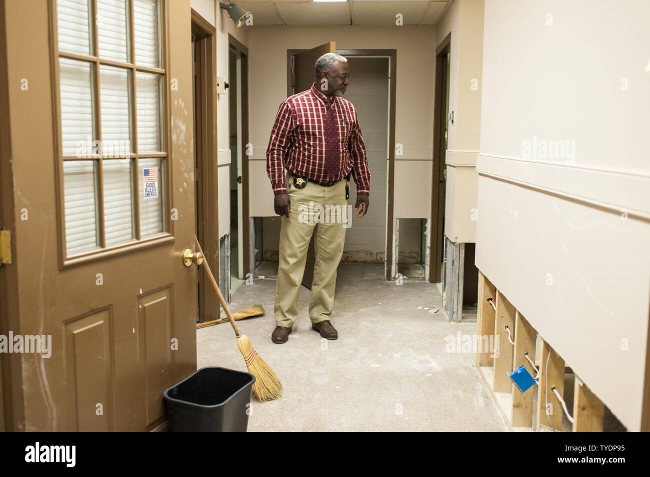 Sheriff Ronnie Ingram surveys the damage at the Lenoir County Sheriff’s ...