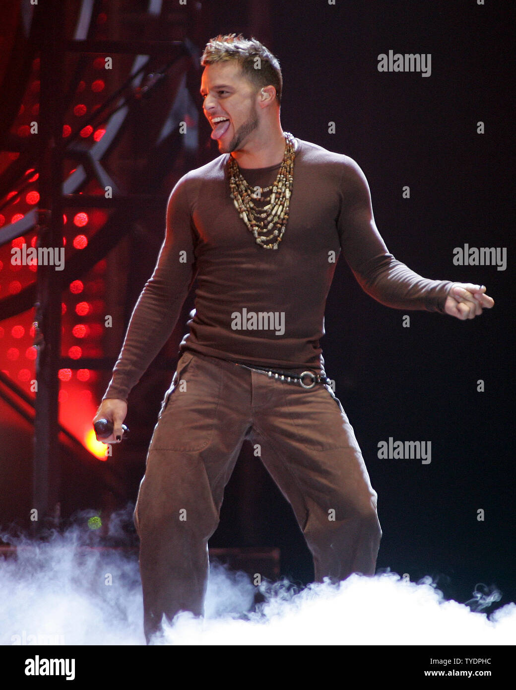 Latin pop singer Ricky Martin performs in concert at the American ...