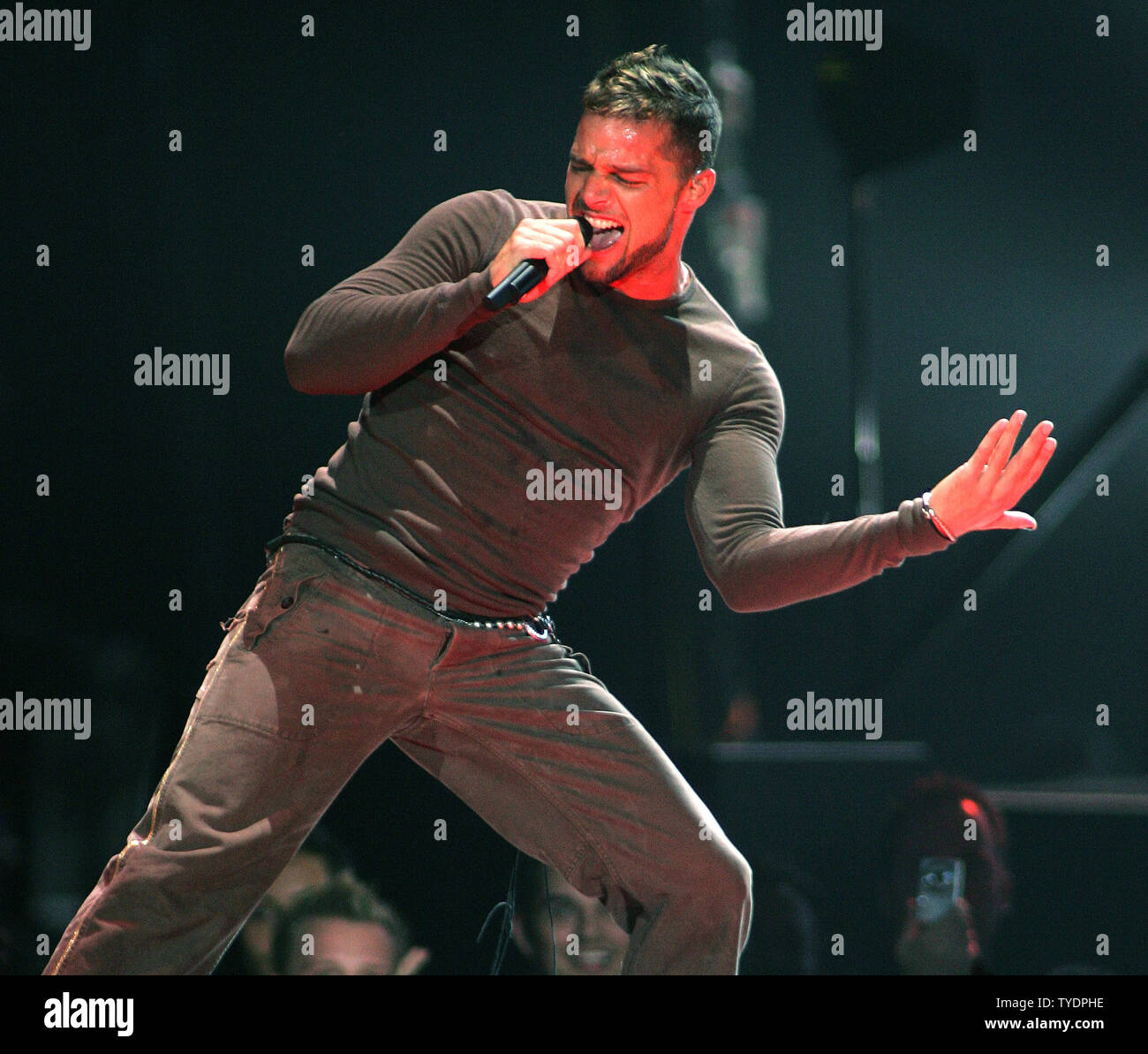 Latin pop singer Ricky Martin performs in concert at the American ...