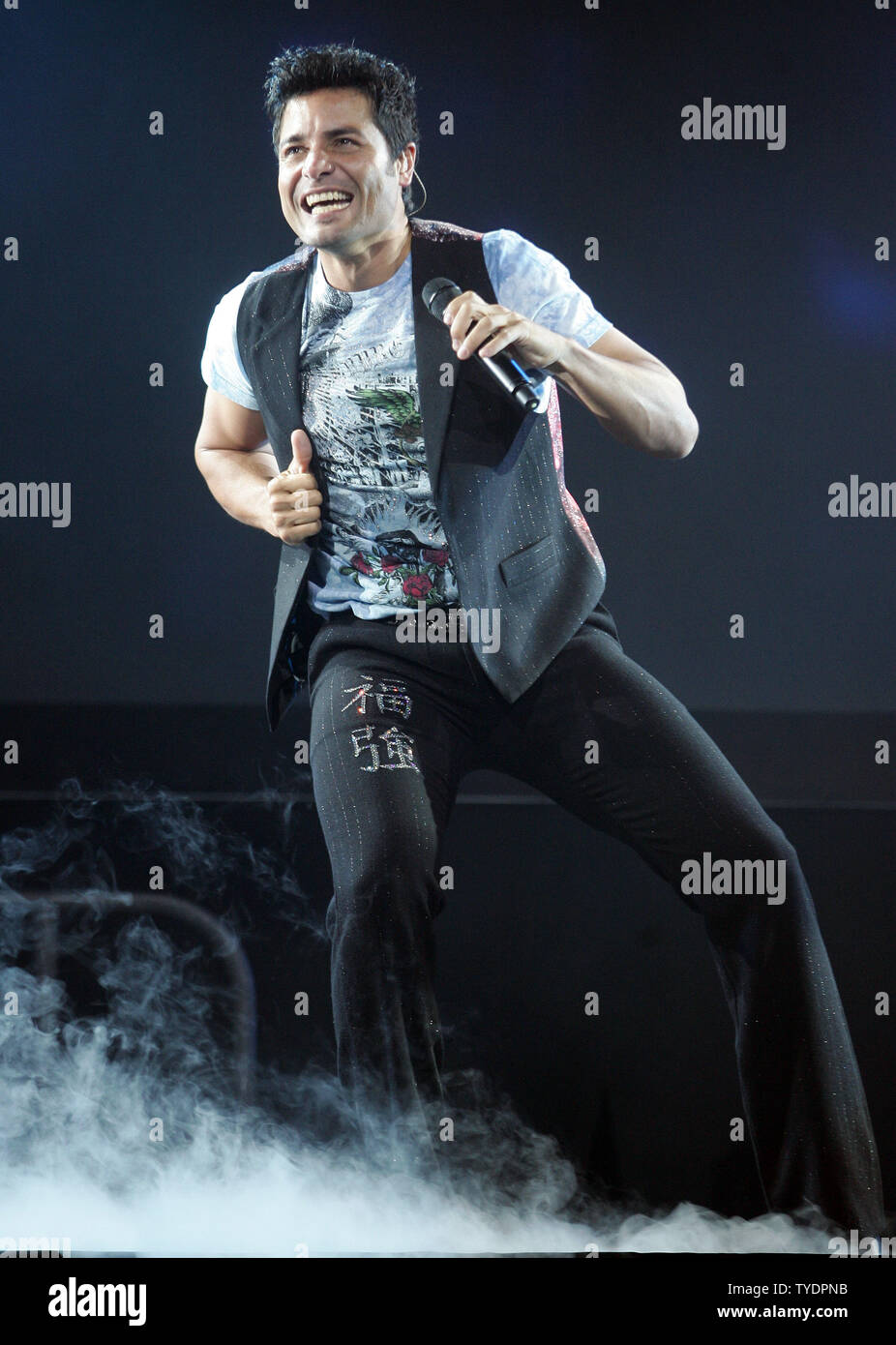 Puerto Rican pop singer Chayanne performs in concert at the Seminole ...