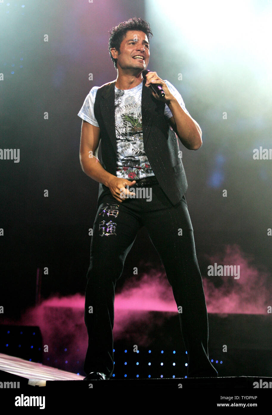 Puerto Rican pop singer Chayanne performs in concert at the Seminole ...
