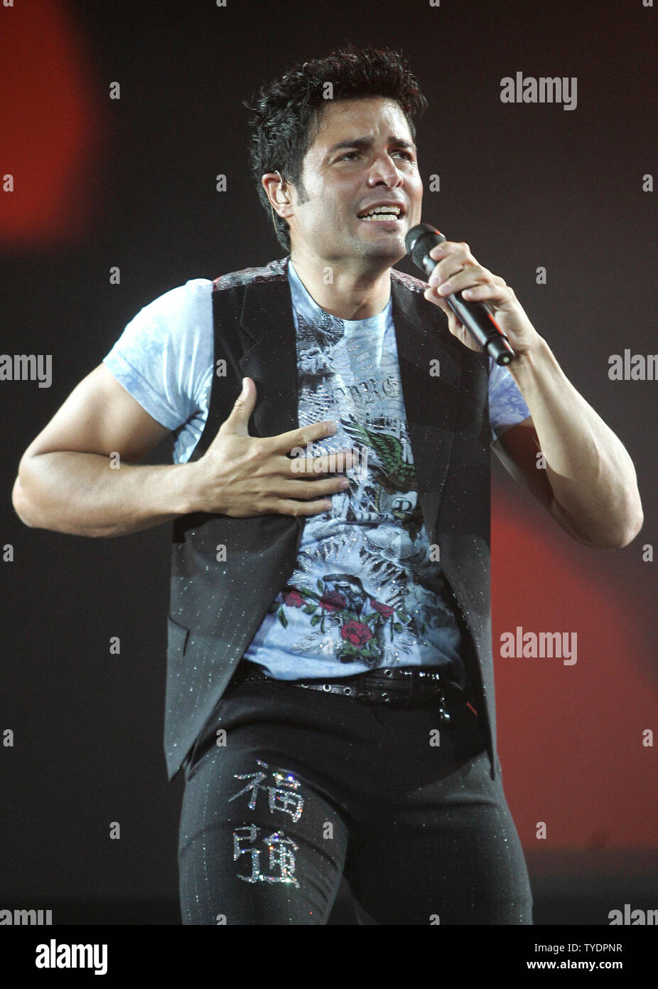 Puerto Rican pop singer Chayanne performs in concert at the Seminole ...
