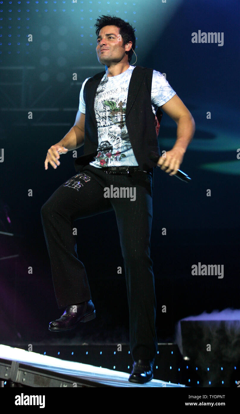 Puerto Rican pop singer Chayanne performs in concert at the Seminole ...