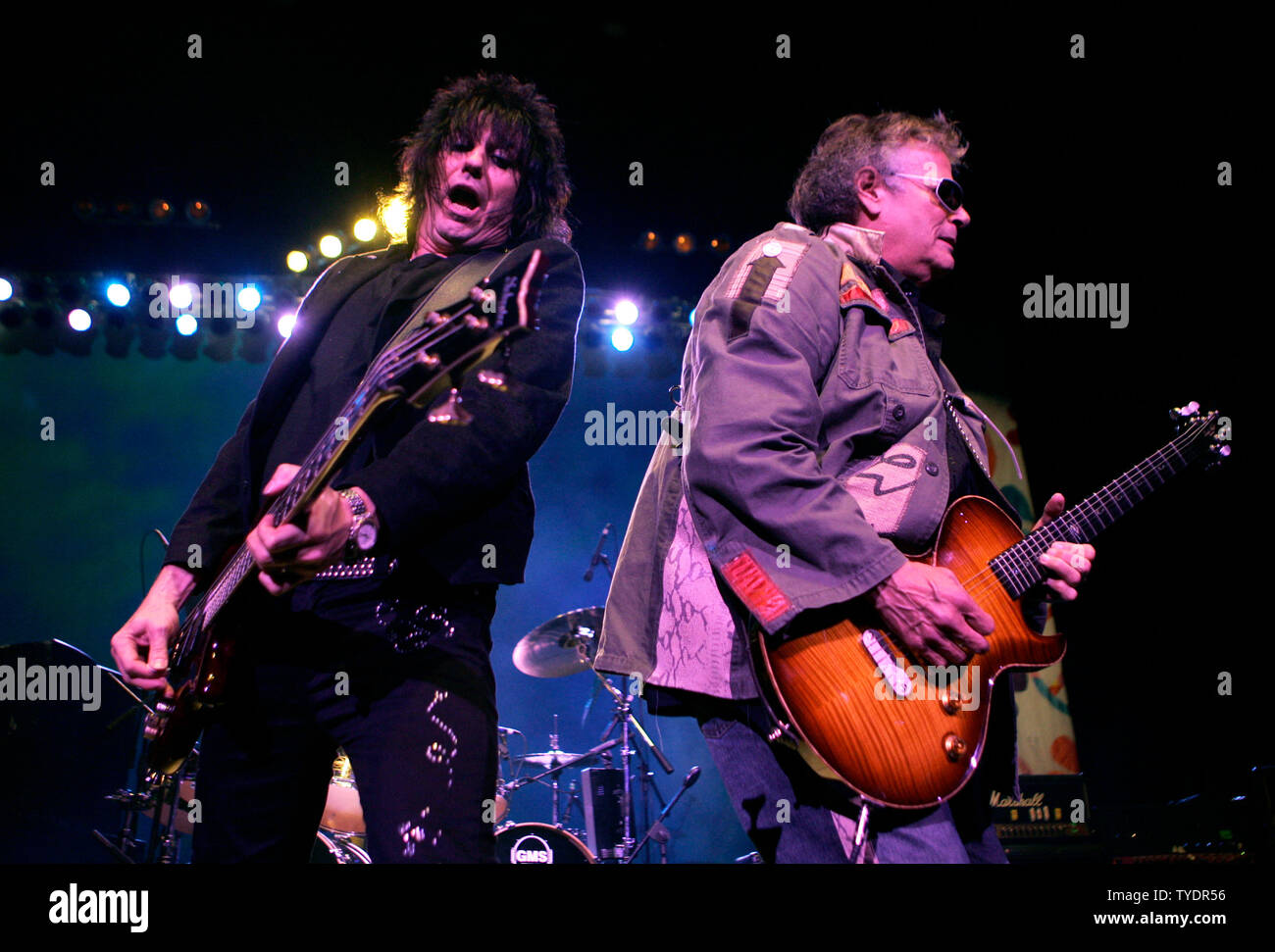 Richie Scarlet (L) and Leslie West with Mountain perform in the ...