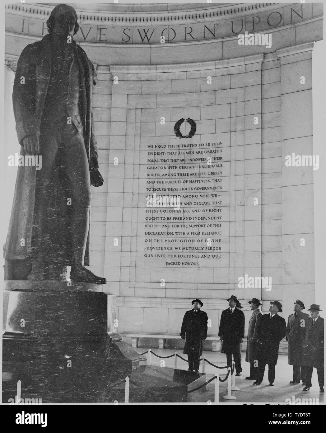 Photograph of President Truman with Secretary of the Interior Harold ...