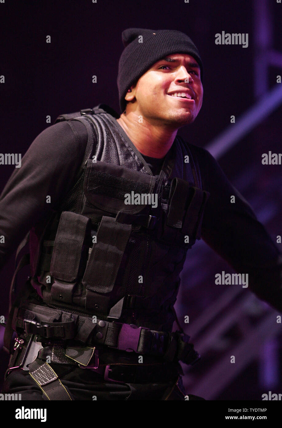 Chris Brown performs in concert at the Bank Atlantic Center in Sunrise ...