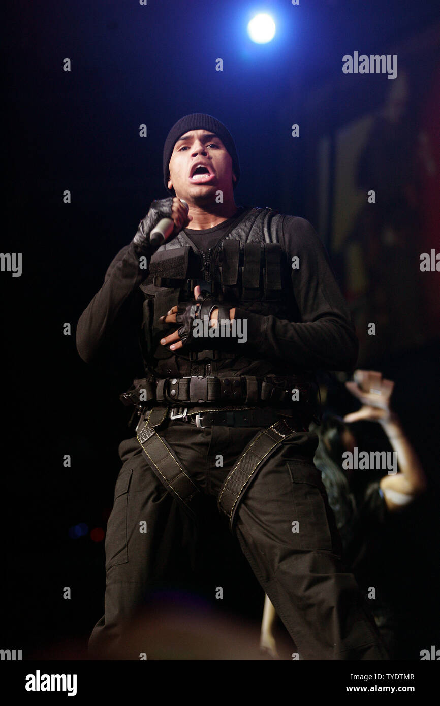 Chris Brown performs in concert at the Bank Atlantic Center in Sunrise ...