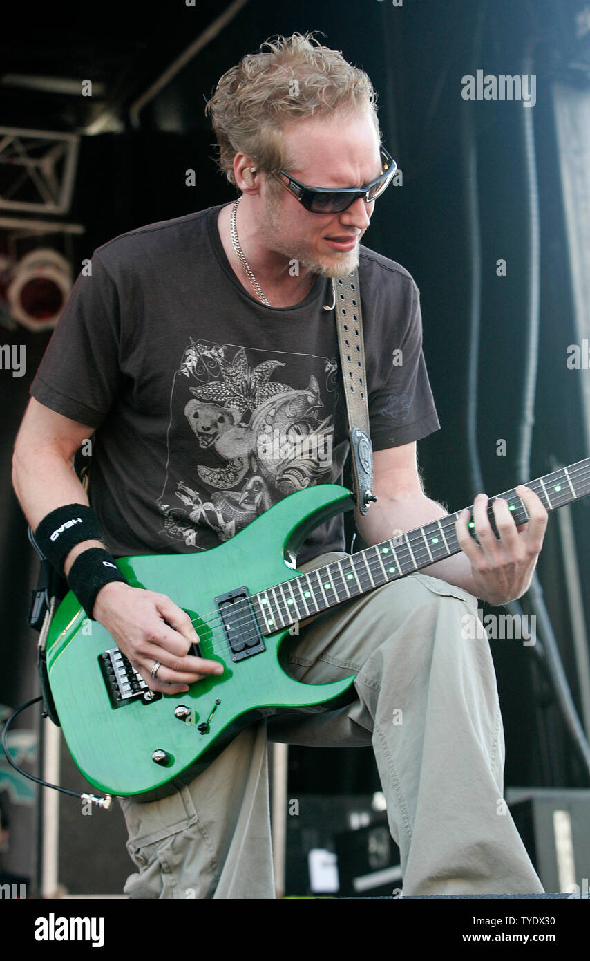 Matt Roberts with 3 Doors Down performs in concert prior to the running ...