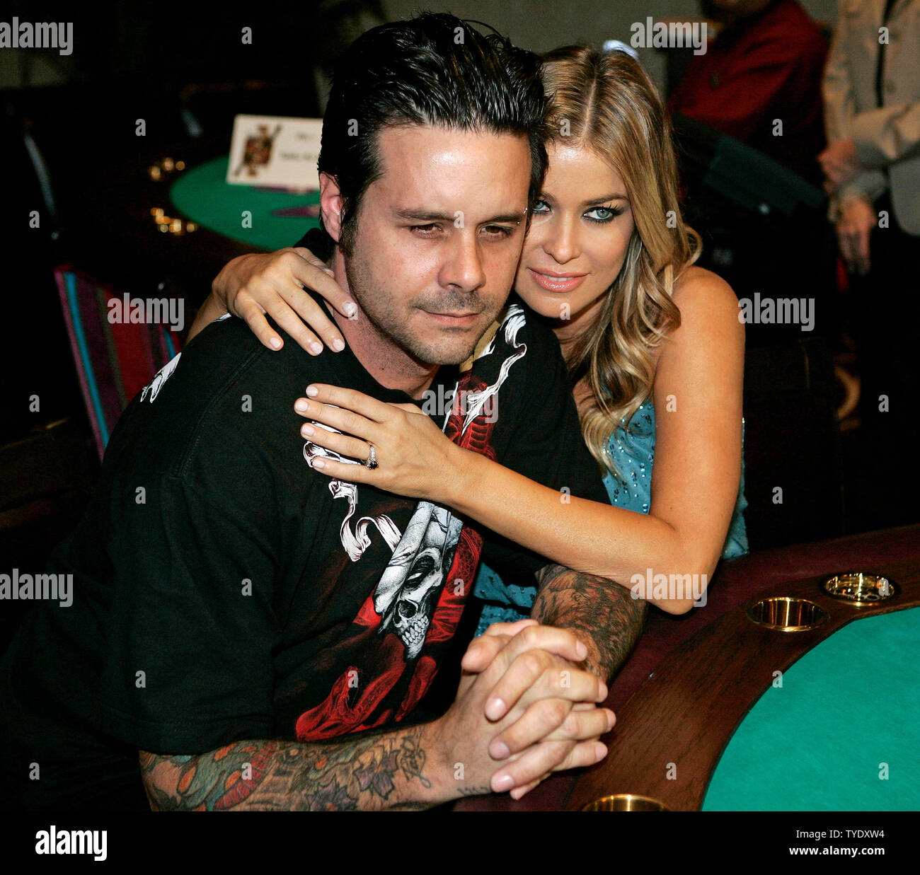 Actress Carmen Electra and her fiance guitarist Rob Patterson of Korn ...