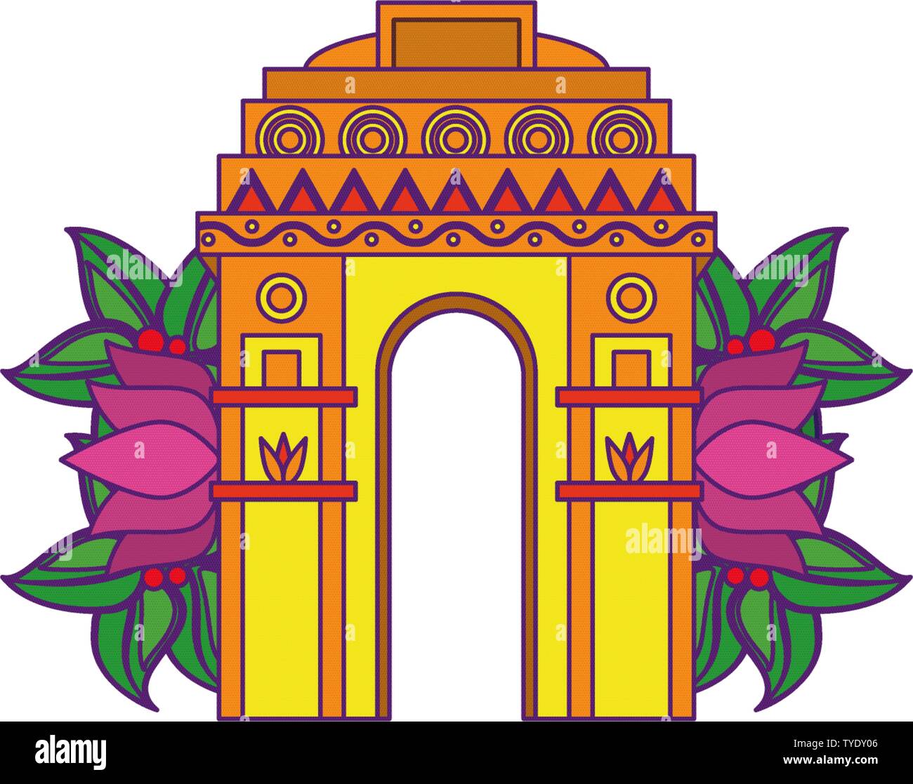indian building monuments icon cartoon Stock Vector Image & Art - Alamy