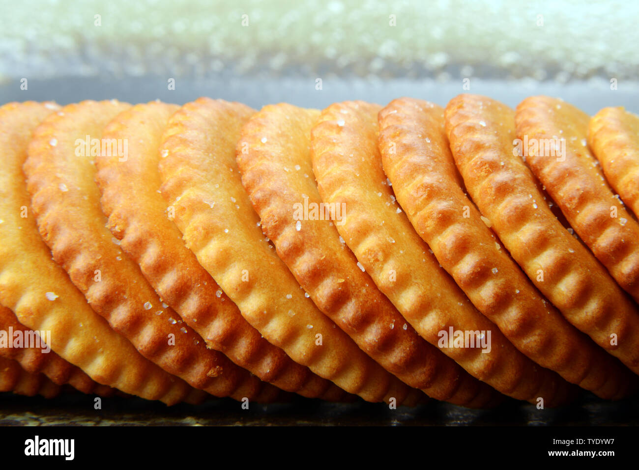 Salty, crispy and tasty biscuits for morning breakfast Stock Photo - Alamy