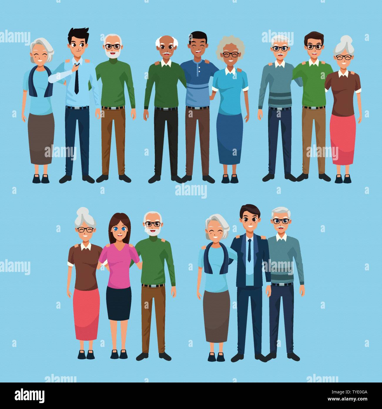 Family set of cartoons collection Stock Vector Image & Art - Alamy