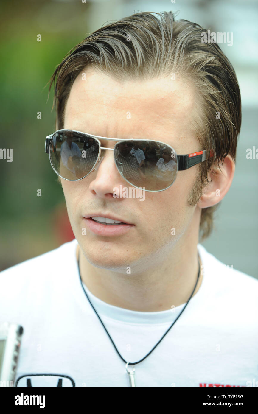 Driver Dan Weldon helps kick off the 2009 IRL season with this media ...