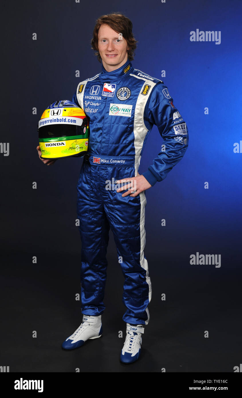 Mike Conway of England participates in the Indy Racing League media day ...