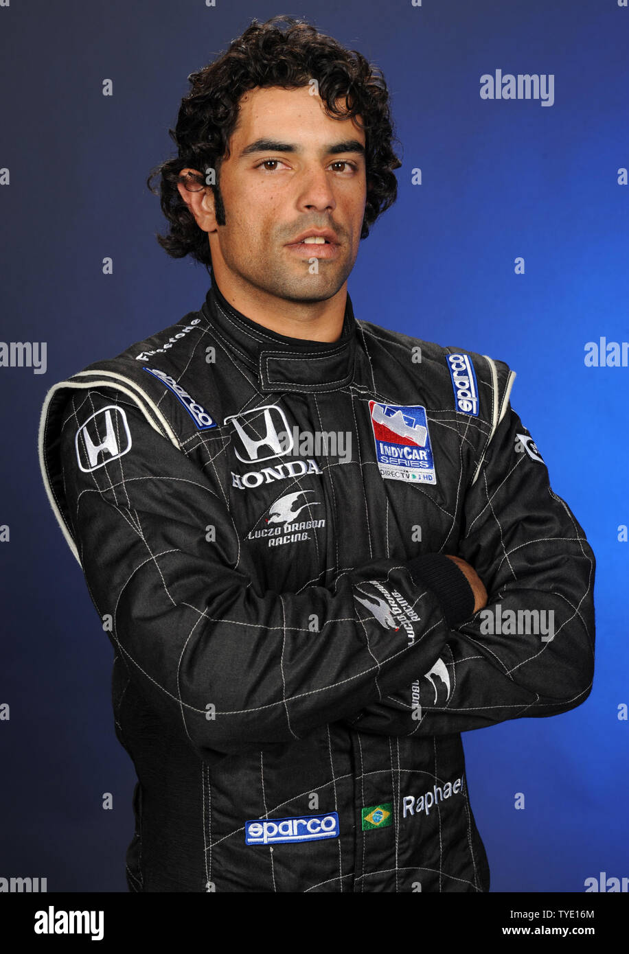 Raphael Matos of Brazil participates in the Indy Racing League media ...