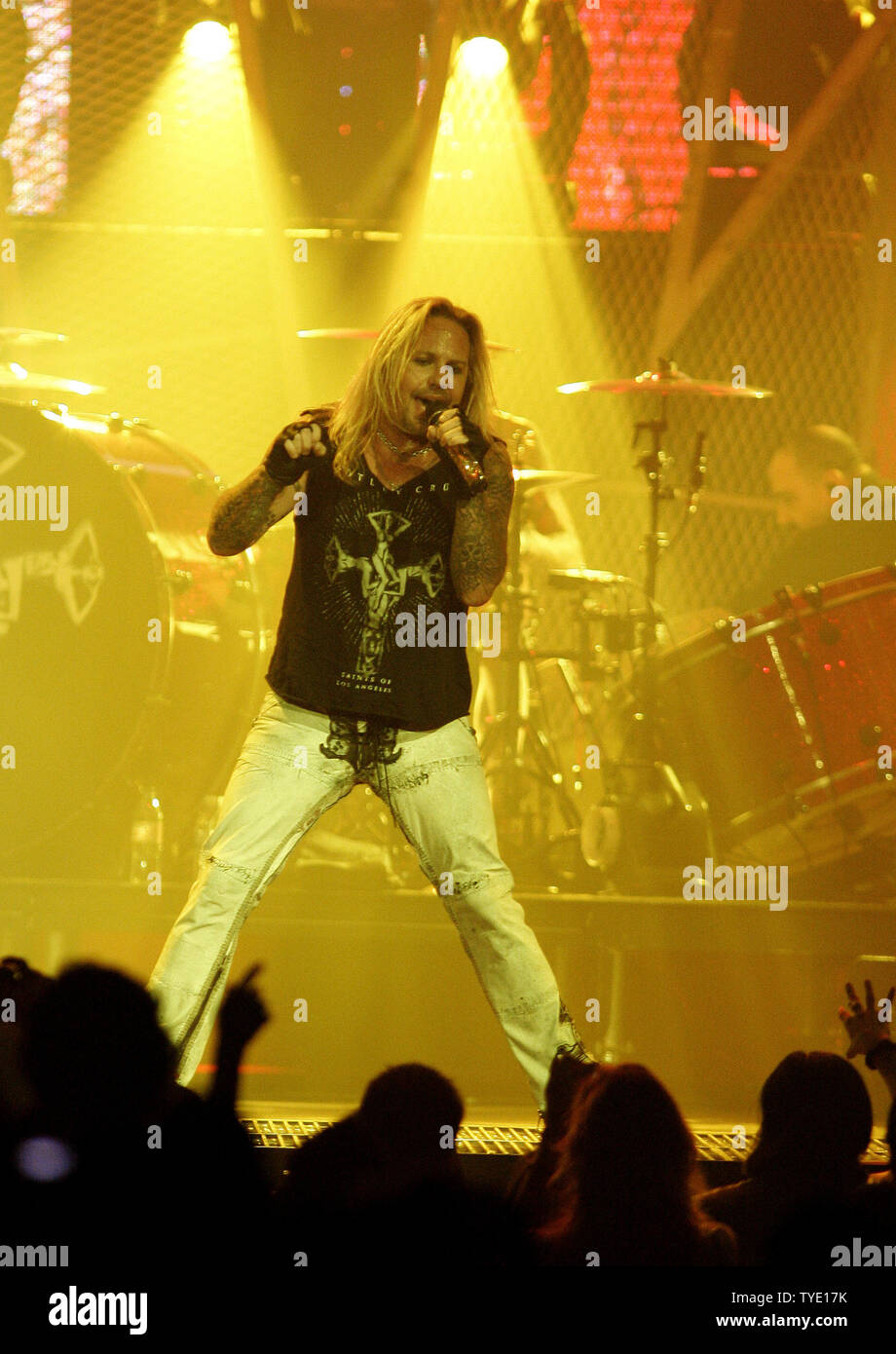 Vince Neil with Motley Crue performs in concert at the Seminole Hard ...