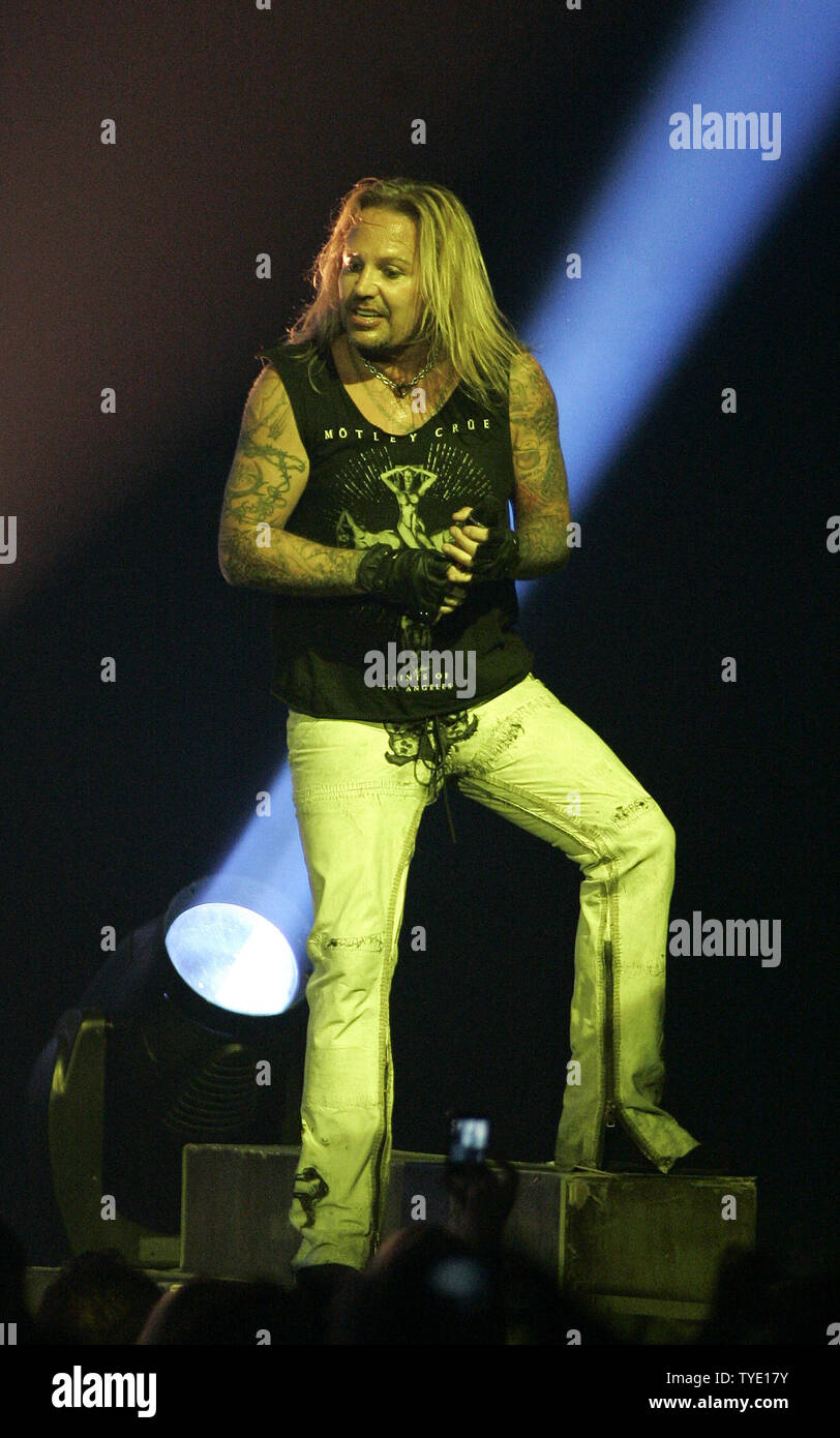 Vince Neil with Motley Crue performs in concert at the Seminole Hard ...