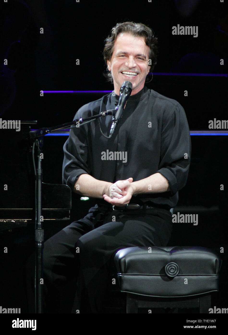 Yanni performs in concert on the opening night of "Yanni Voices" the ...