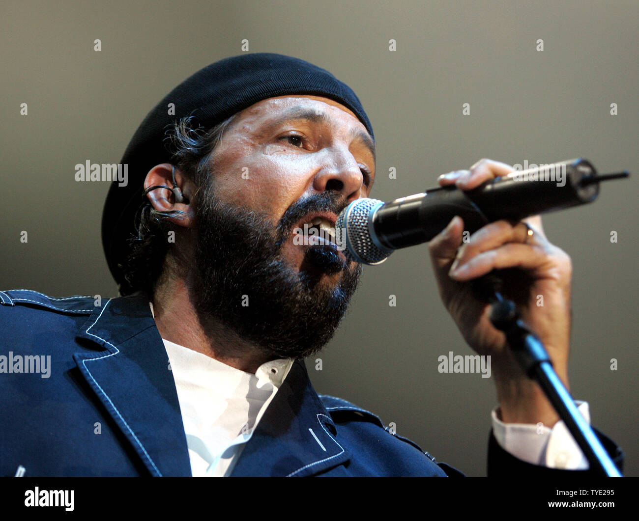 Dominican salsa artist Juan Luis Guerra performs in concert at the ...