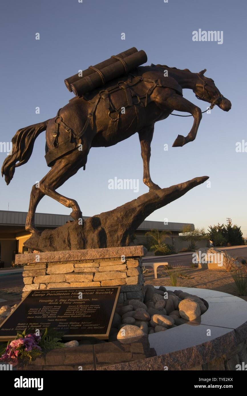 War horse Staff Sgt. Reckless monument at Pacific Views event center on ...