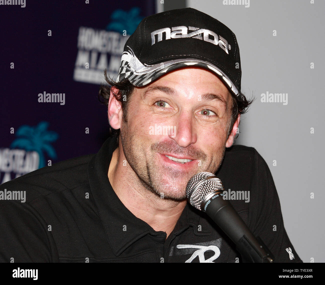 Patrick Dempsey attends a press conference prior to the qualifying run ...