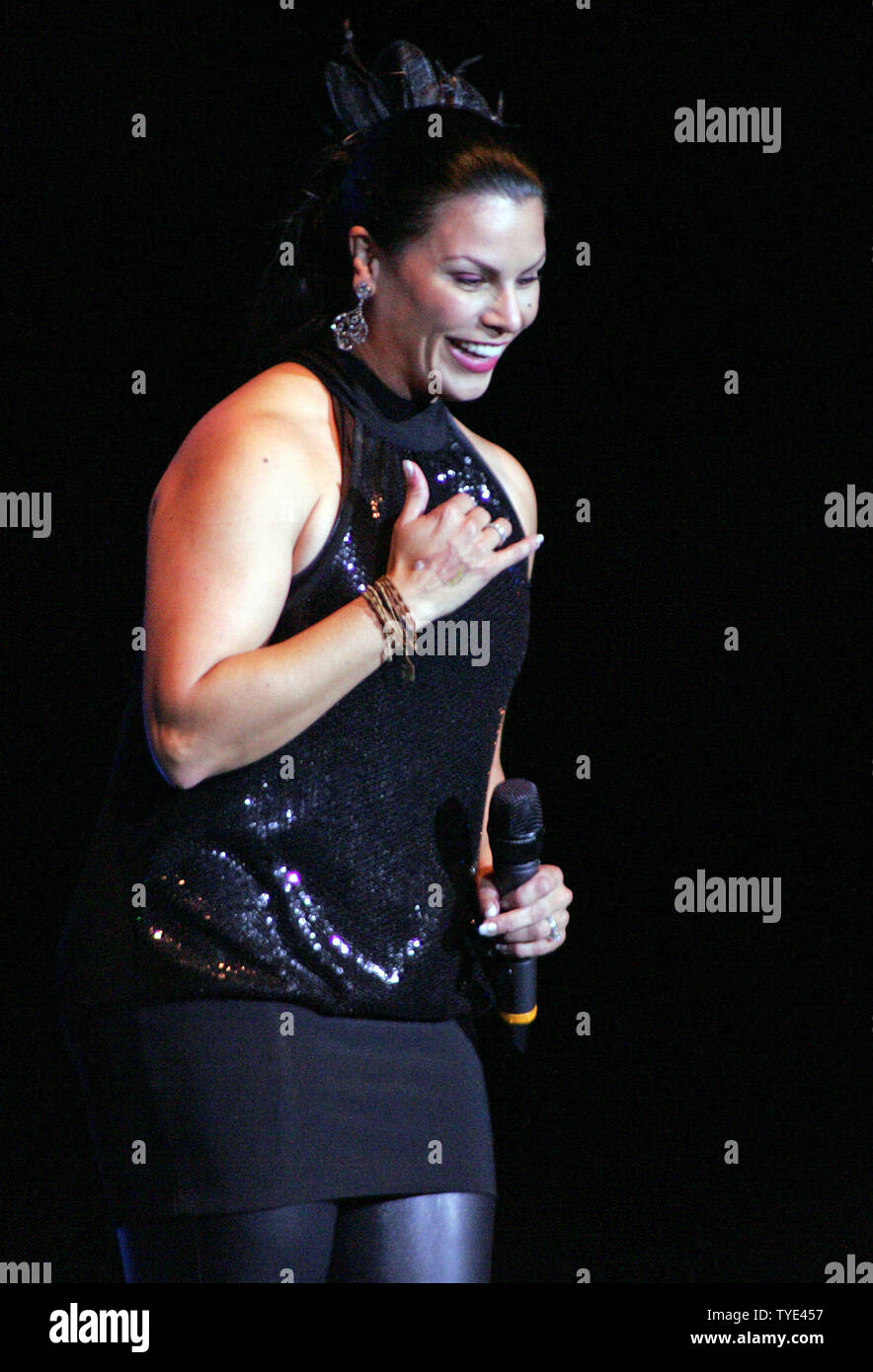 Puerto Rican singer Olga Tanon performs in concert at the Seminole Hard ...