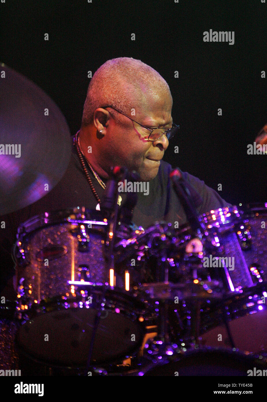 Jaimoe Johnson with the Allman Brothers band performs in concert at the ...