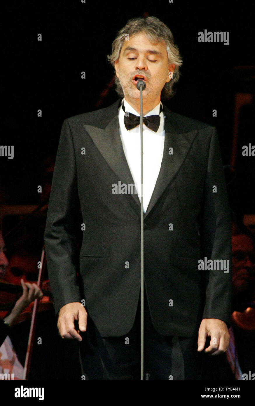 Andrea Bocelli performs in concert at the BankAtlantic Center in ...