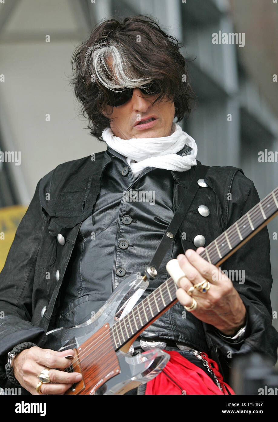 Joe Perry lead guitarist for Aerosmith performs with his other band the ...
