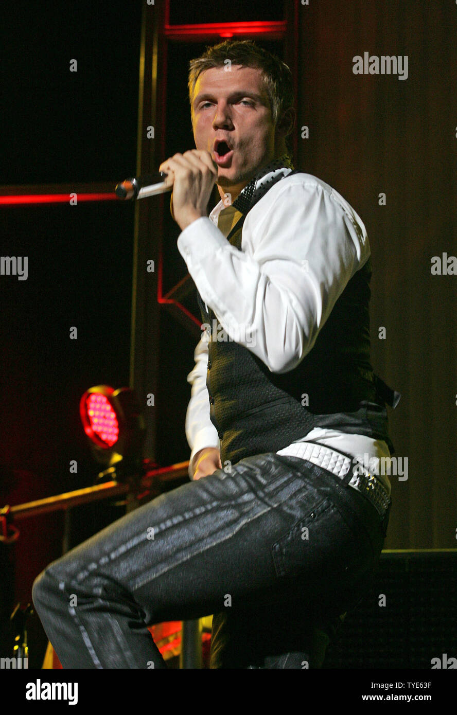 Nick Carter and the Backstreet Boys perform at their 2010 tour opener ...