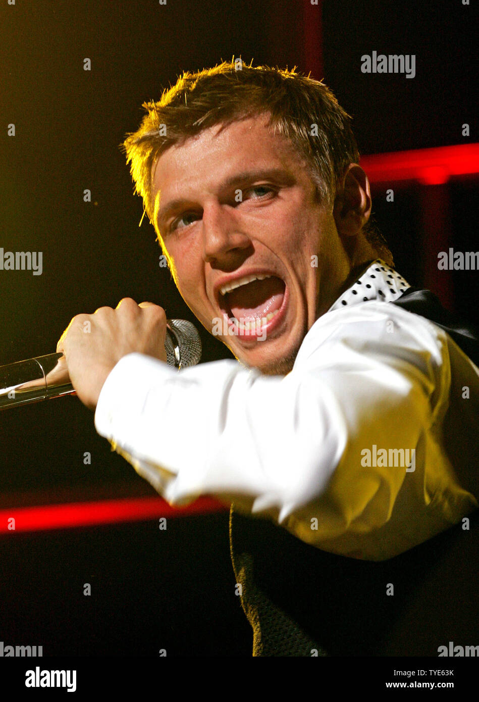 Nick Carter and the Backstreet Boys perform at their 2010 tour opener ...