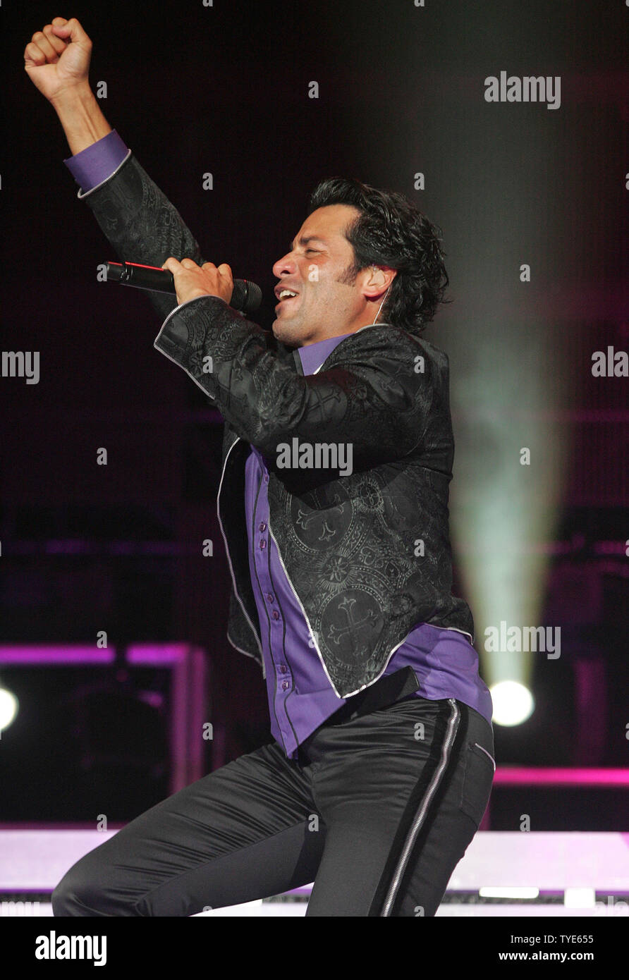 Chayanne performs in concert at the American Airlines Arena in Miami on ...