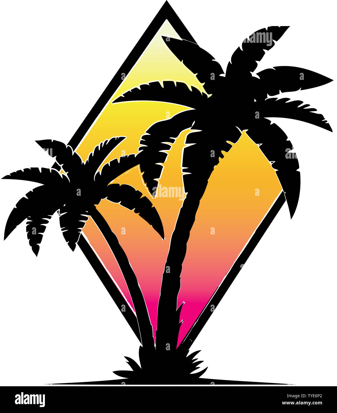 Beach boat and trees Cut Out Stock Images & Pictures - Alamy