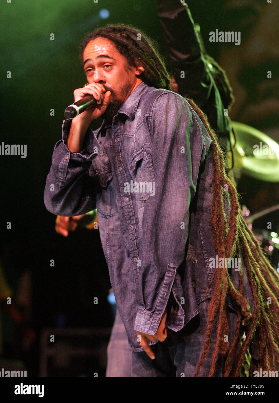 Damian Marley, youngest son of raggae legend Bob Marley, performs in ...