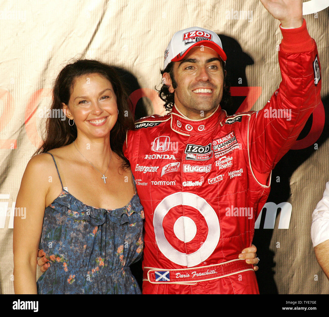 Dario Franchitti and wife Ashley Judd celebrate his second consecutive ...