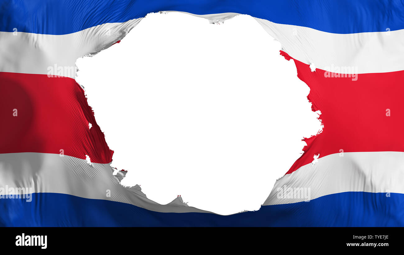 Broken Costa Rica flag Stock Photo - Alamy