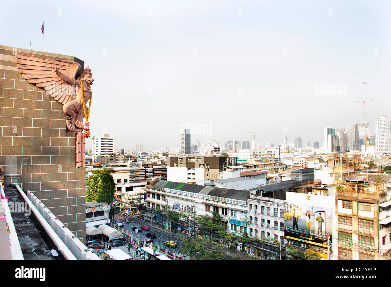 Aerial view landscape and cityscape of Bangkok city from General Post ...