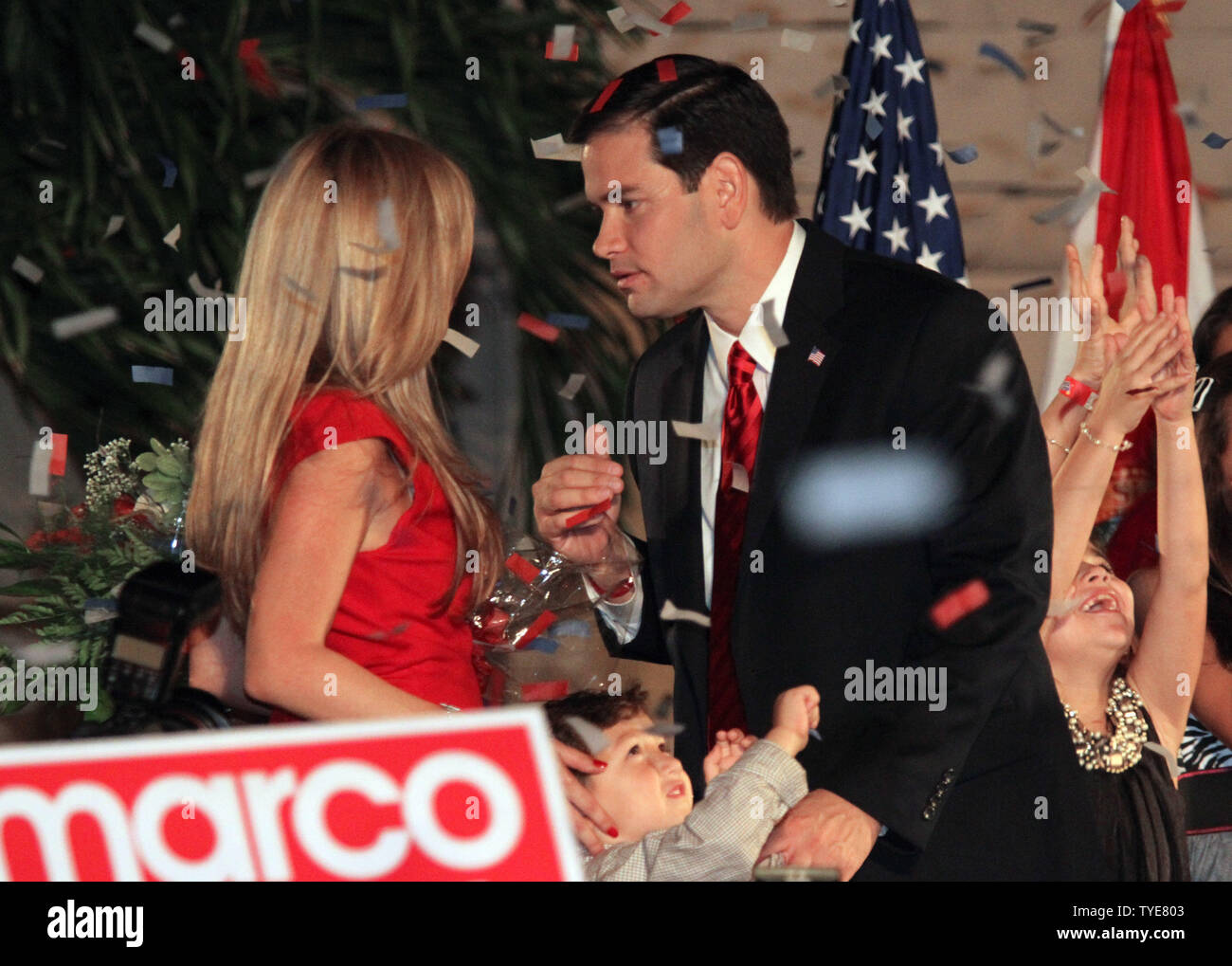 Florida Republican senator elect Marco Rubio and wife Jeanette ...