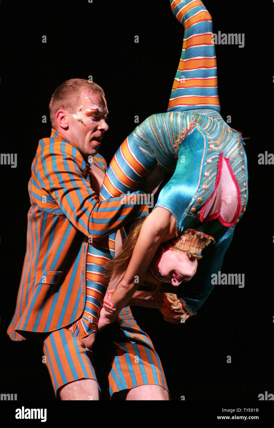 Cirque du Soleil performs "Kooza" at Bicentennial Park in Miami on ...