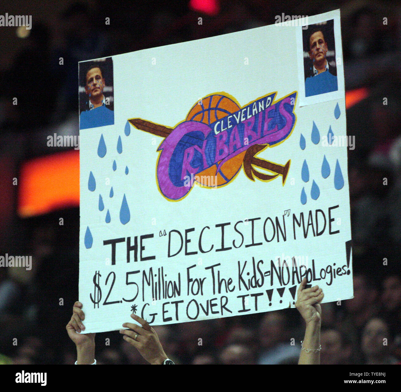 Miami Heat fans express their feelings during half action against The ...