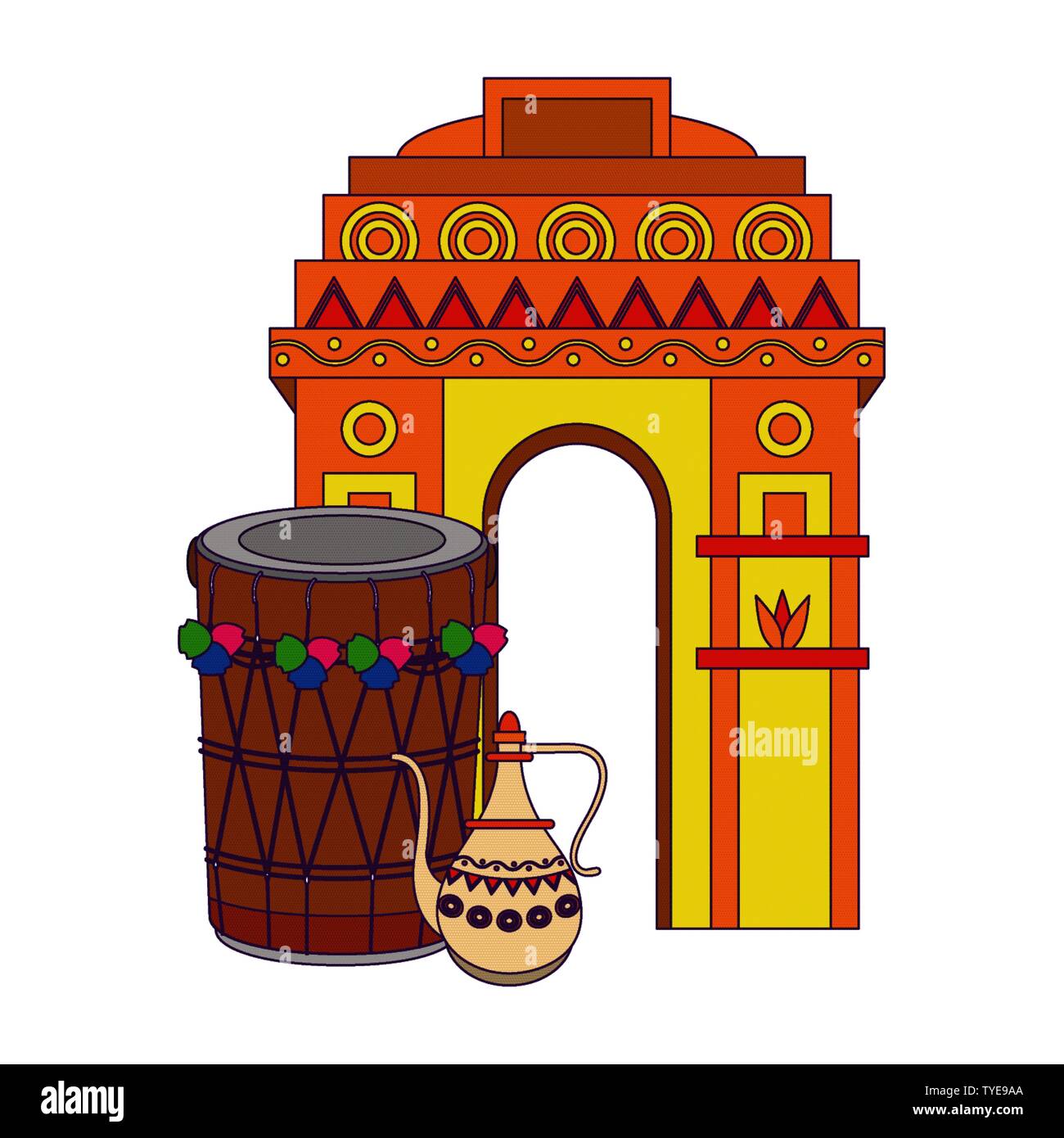 indian building monuments icon cartoon Stock Vector Image & Art - Alamy